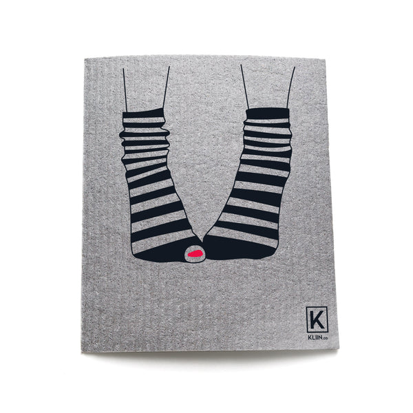 Black & White Stripes Collection Holey Sock • Small - KLIIN